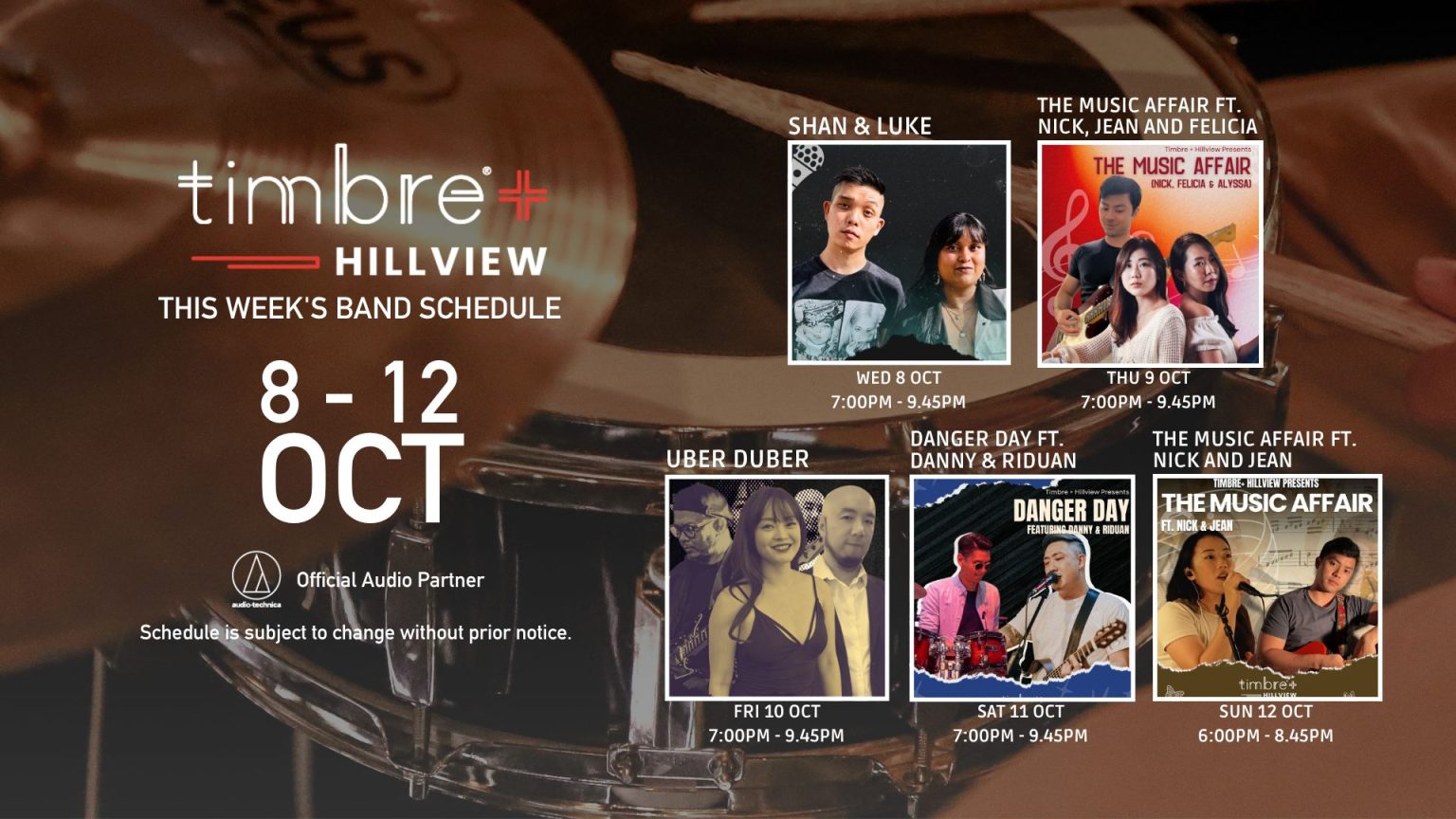 [Live Music Lineup This Week at Timbre+ Hillview!] - Timbre Group
