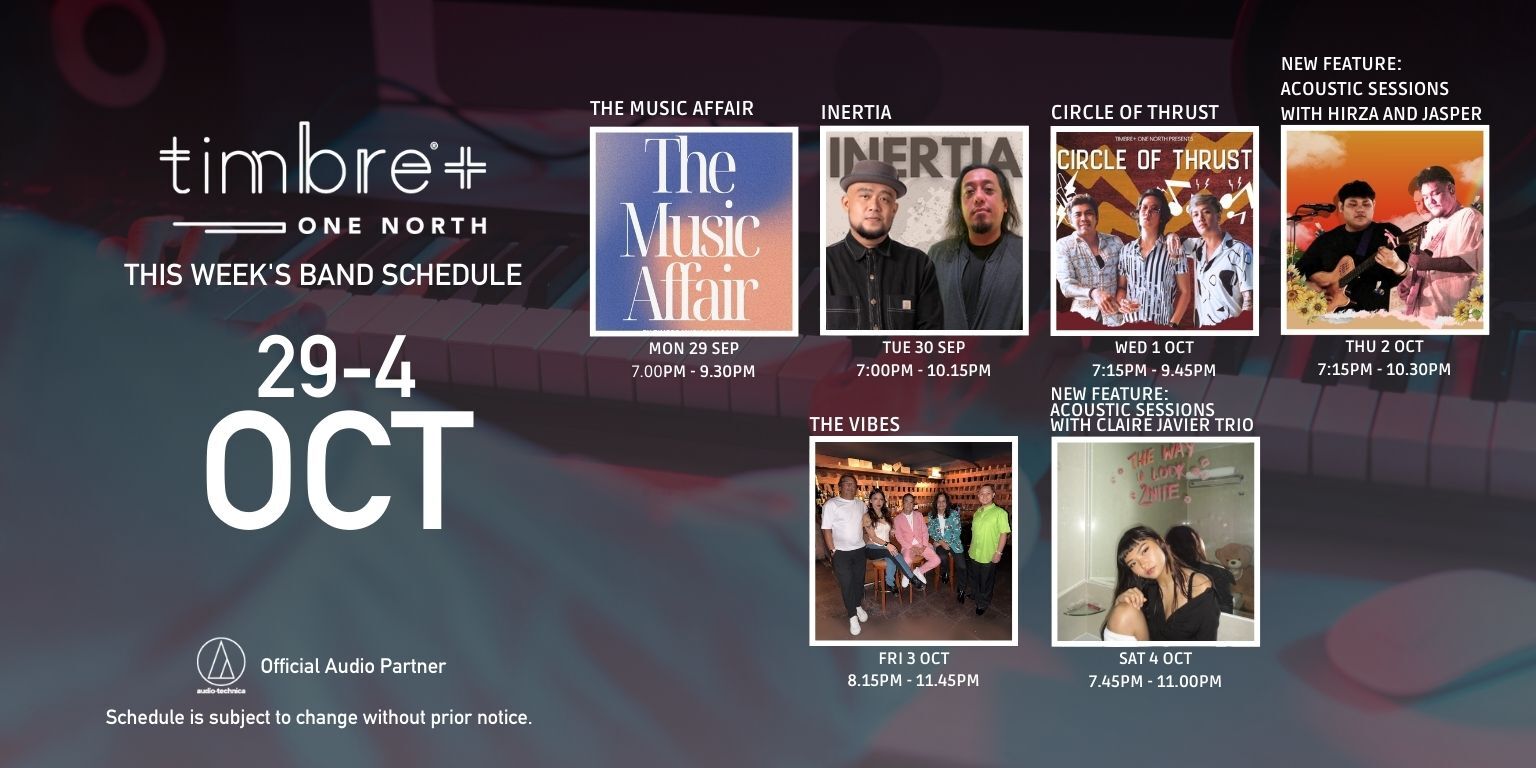[Live Music Lineup This Week at Timbre+ One North!] - Timbre Group